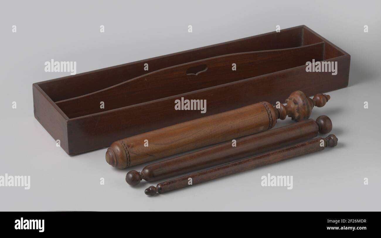 Pipes drawer with copper piping. Pipes drawer of mahogany, with copper ...