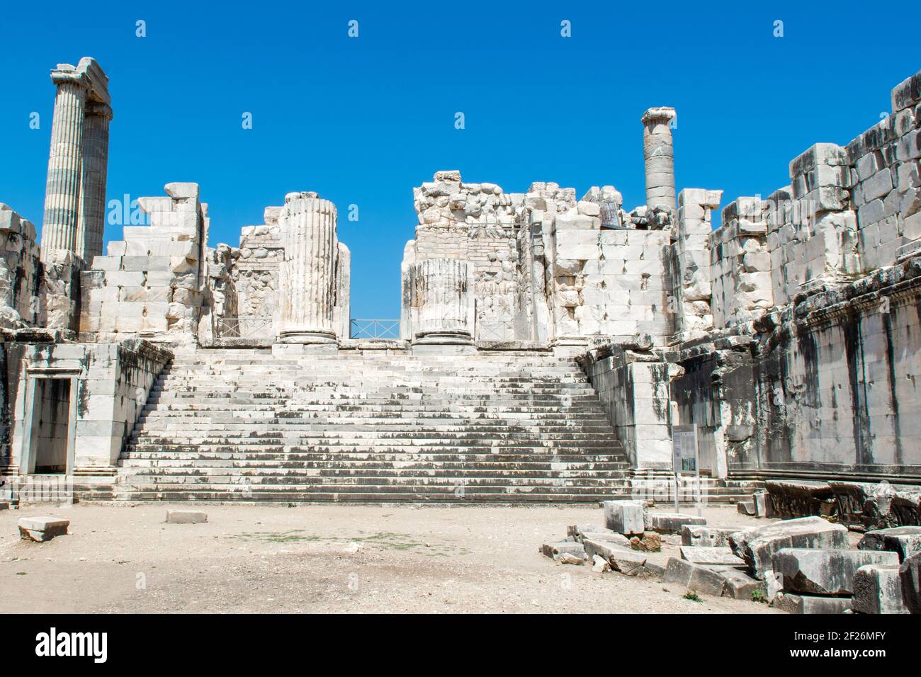 Didim, Turkey - July 24, 2019: Ruins of the Temple of Apollo in Didim ...
