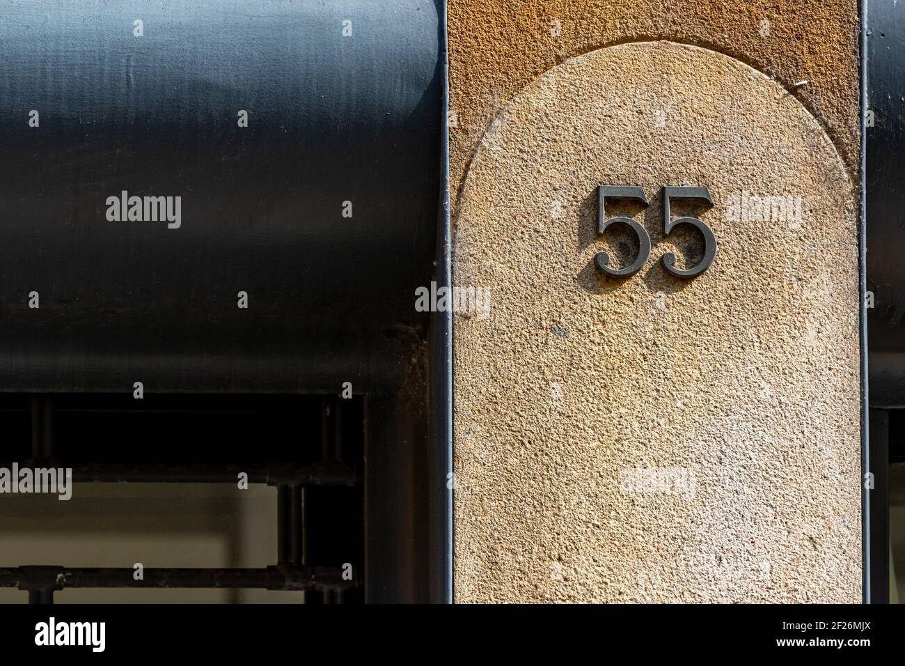 55 ancient house number, concept number Stock Photo - Alamy