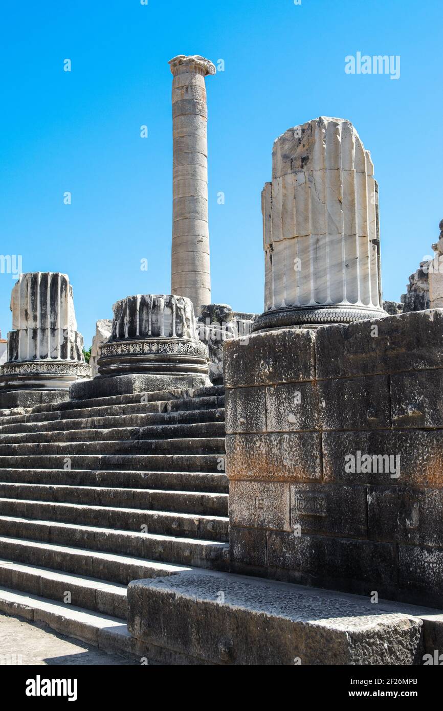 Ruins of the Temple of Apollo in Didim, Turkey Stock Photo - Alamy