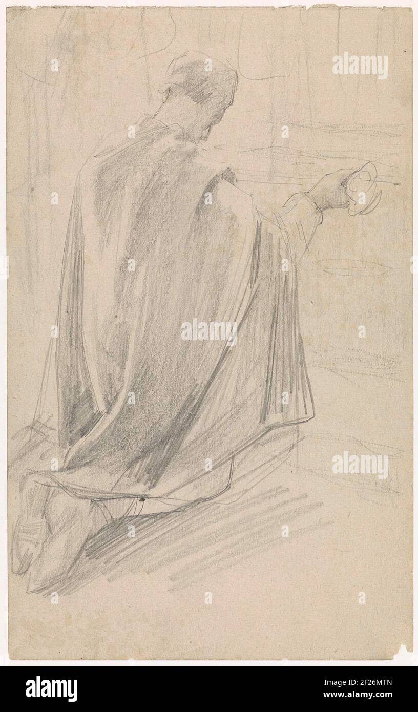 Kneeling man Stock Photo - Alamy