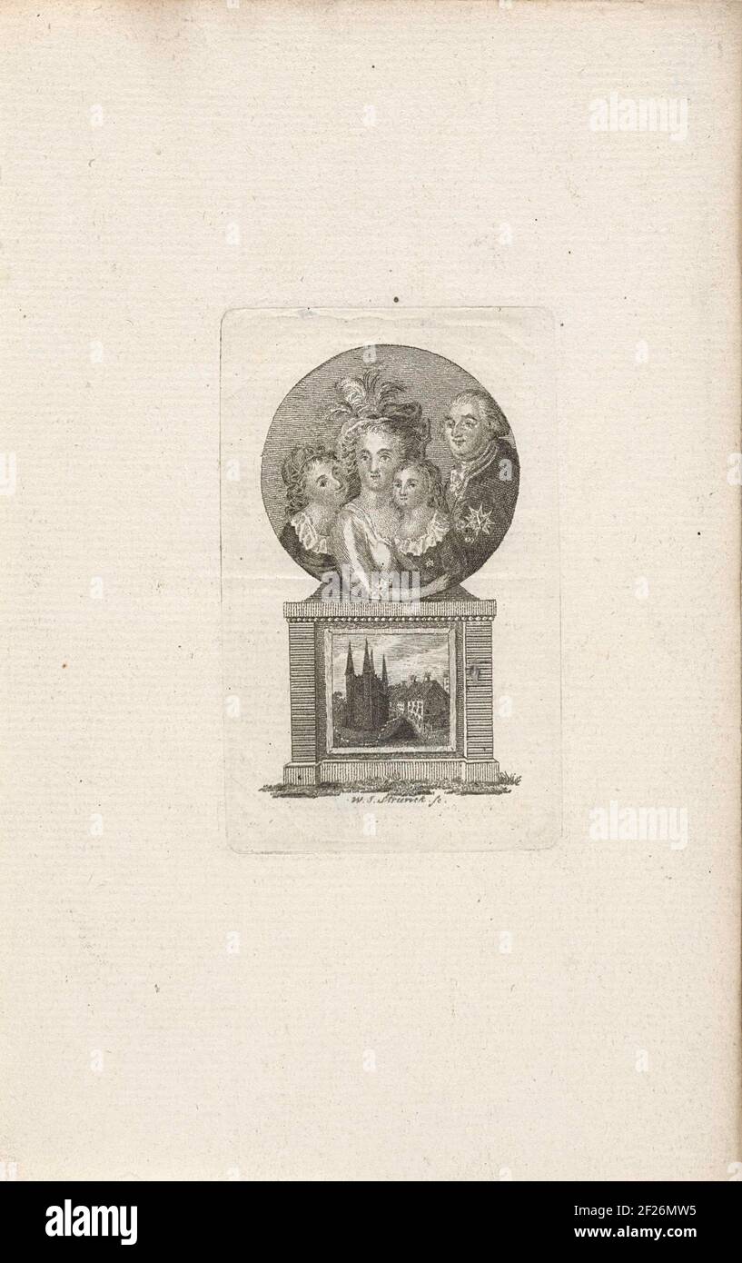 Portrait of King Louis XVI and his family; Marie Antoinette (Queen of ...