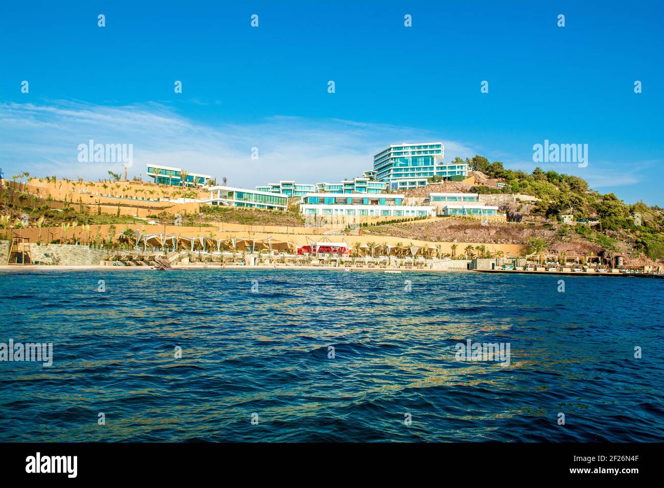Bodrum, Turkey - 01 September 2017: Beautiful Mediterranean landscape ...