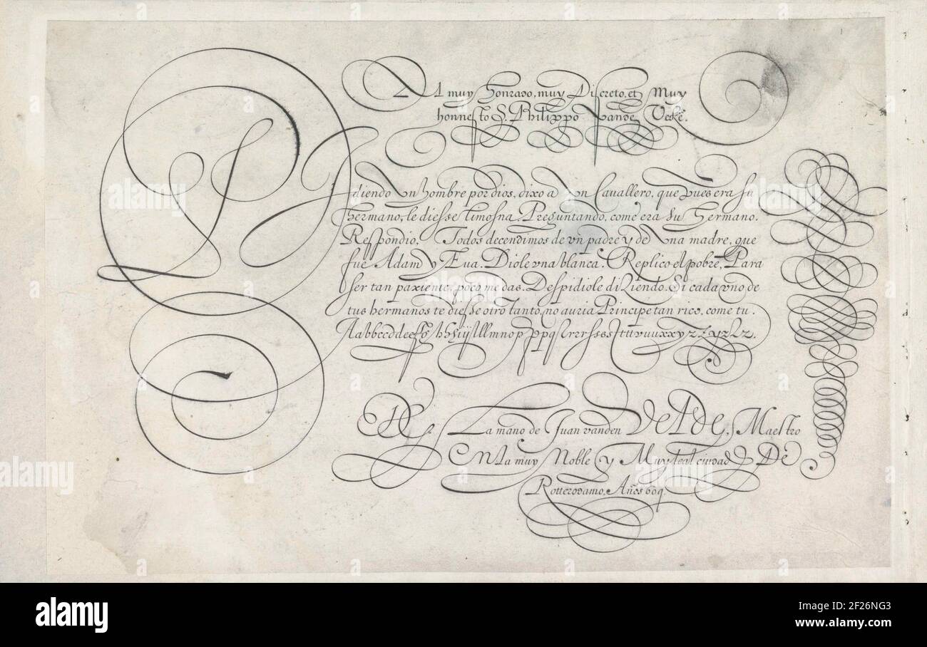 Design of a write example: Al Muy Honrado; Spieghel der writed ...