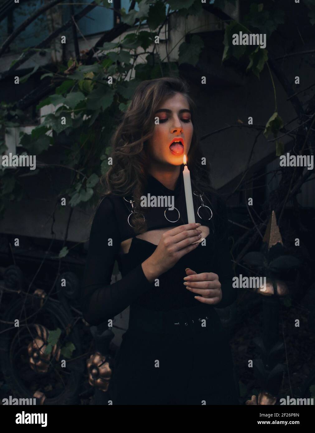 Girl eating fire hi-res stock photography and images - Alamy