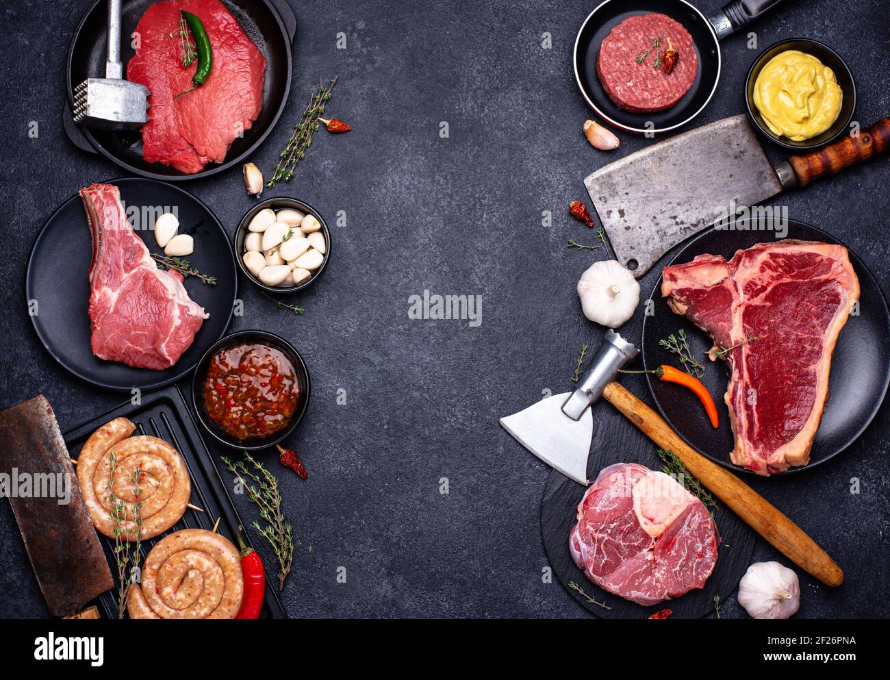 Different types meat fresh raw hi-res stock photography and images - Alamy