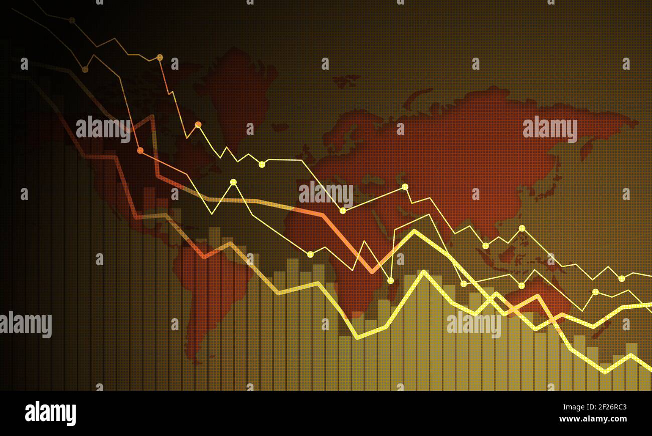 Line graph going down hi-res stock photography and images - Alamy