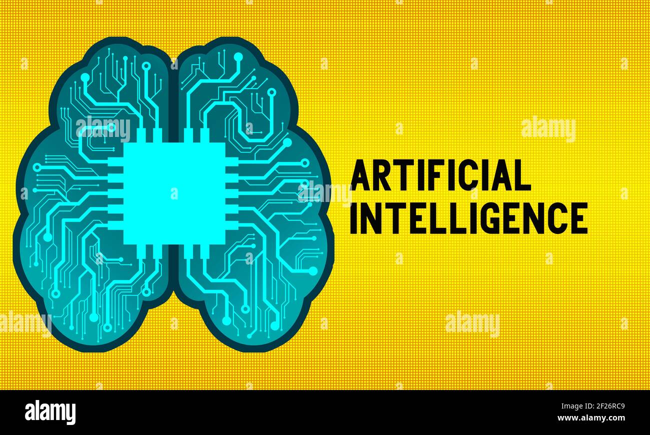 The artificial intelligence concept with a human brain circuit design Stock Photo - Alamy
