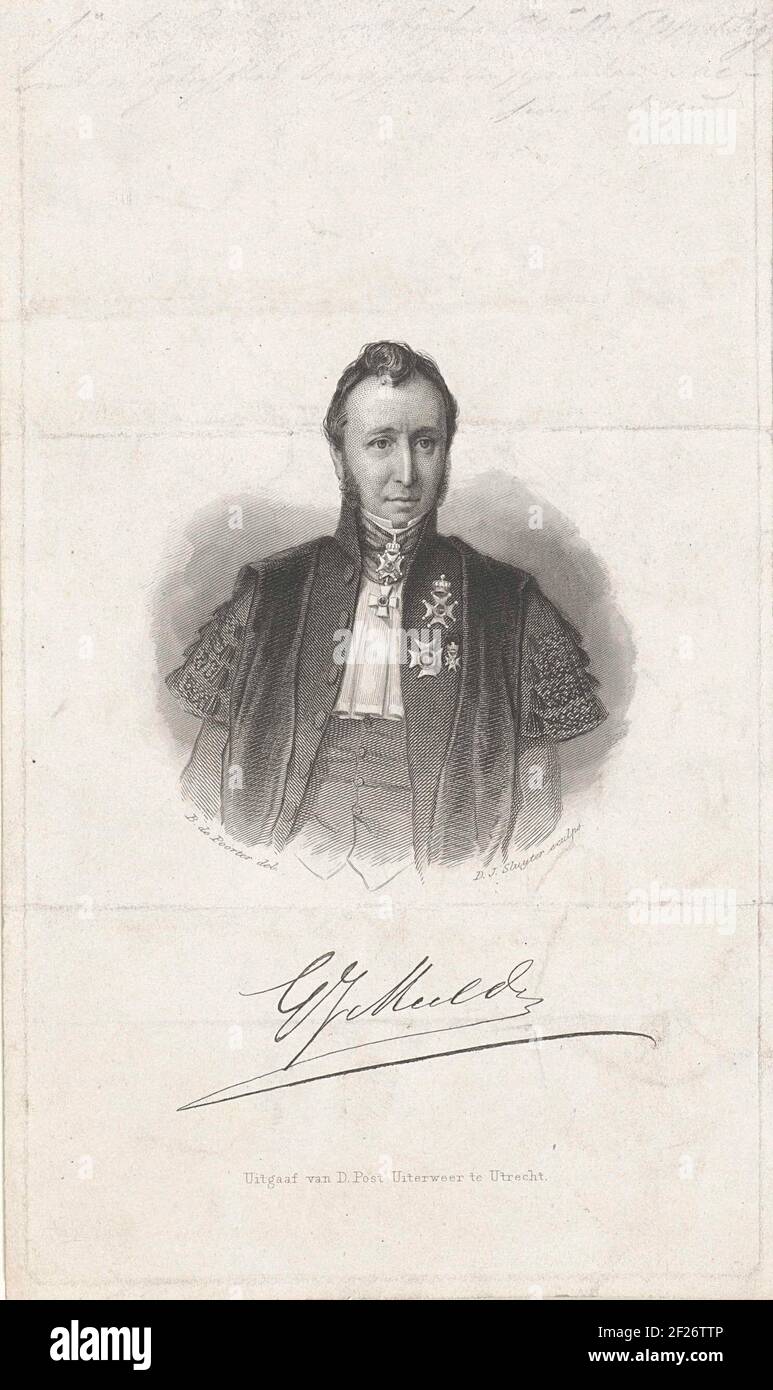 Portrait of the Chemist Gerardus Johannes Mulder Stock Photo - Alamy