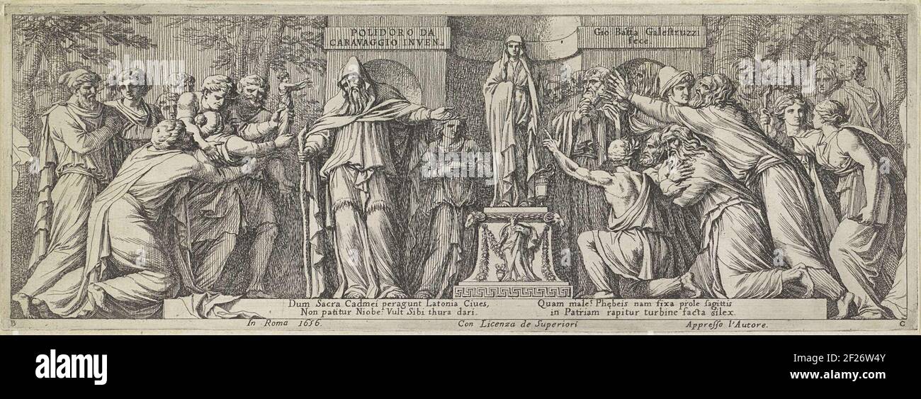 Image of niobe worshiped; The life of Niobe.a Crowd Worship An Image of ...