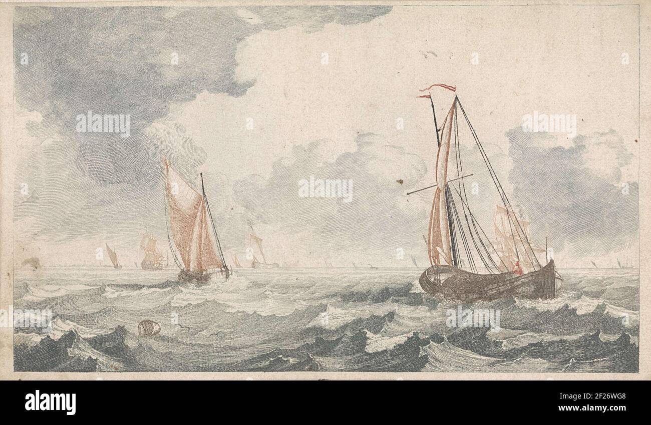 Two each other sailing flat bottom bottoms. Left in the foreground ...