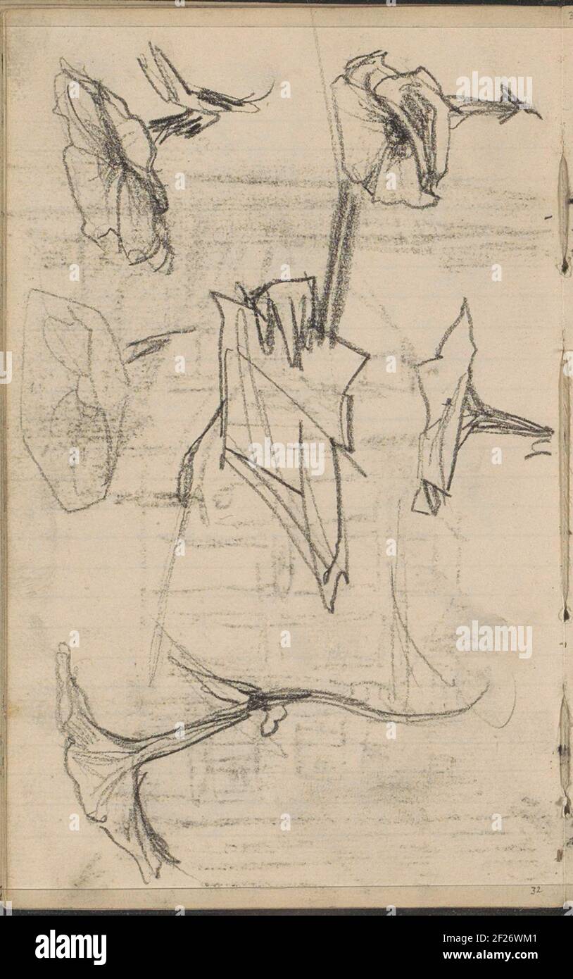 Bloemen.Page 32 From a sketchbook with 26 sheets Stock Photo - Alamy