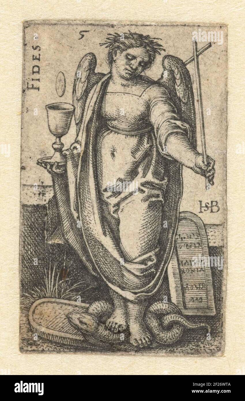 Faith (Fides); Fides; Knowledge and seven virtues. Woman as a ...