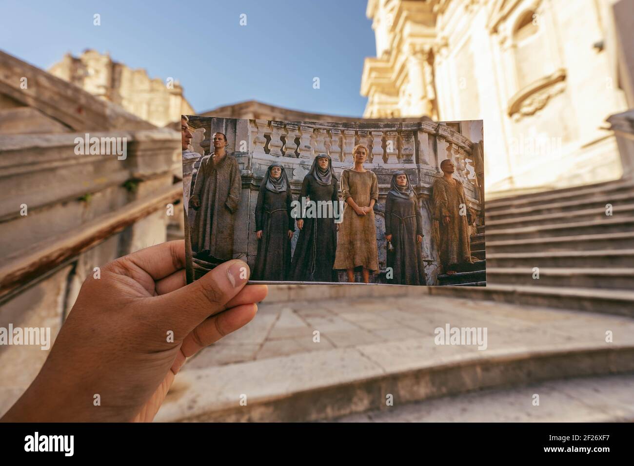 Dubrovnik, Croatia - Aug 23, 2020: GoT TV scene photo held at actual ...