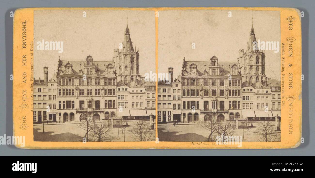 Exterior of the city hall of Cologne; Rathaus in Köln; Der Rhein ...