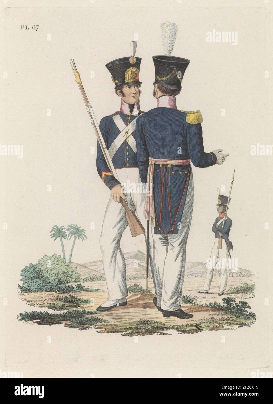 Curaçaaosche Schutterij; Officier, Onder-Officier en Schutter.Dutch ...