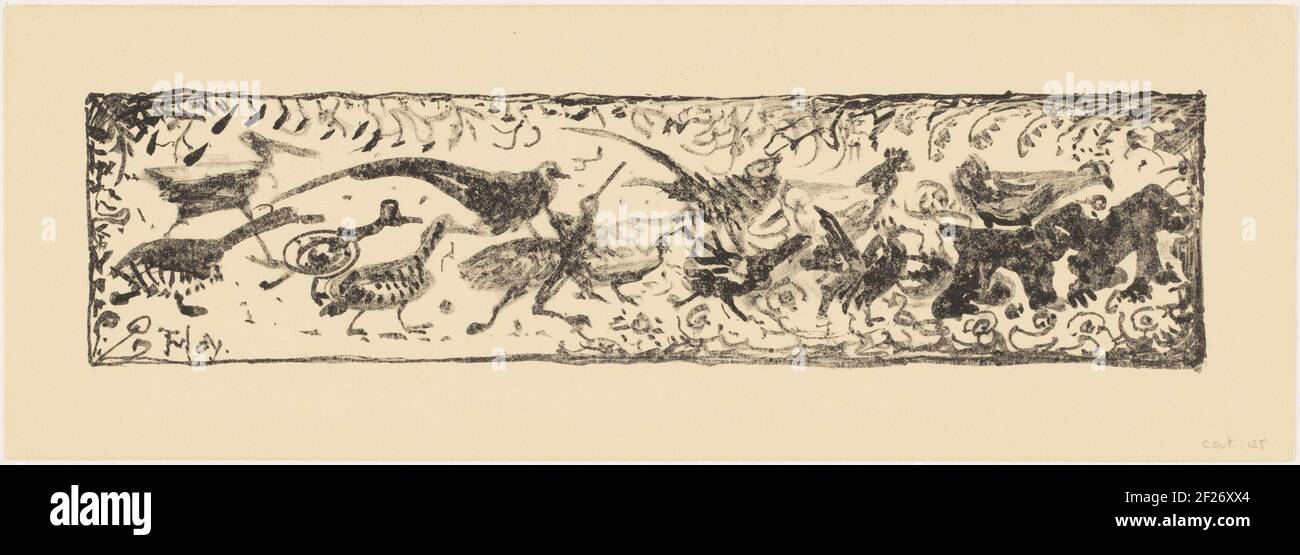 Birds and monkeys.Rights two gorillas where the birds are walking ...