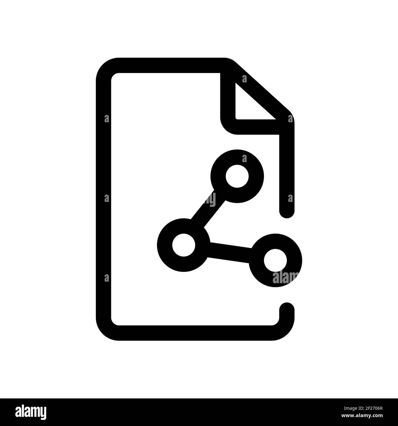 Share documents outline icon isolated on white background Stock Vector ...