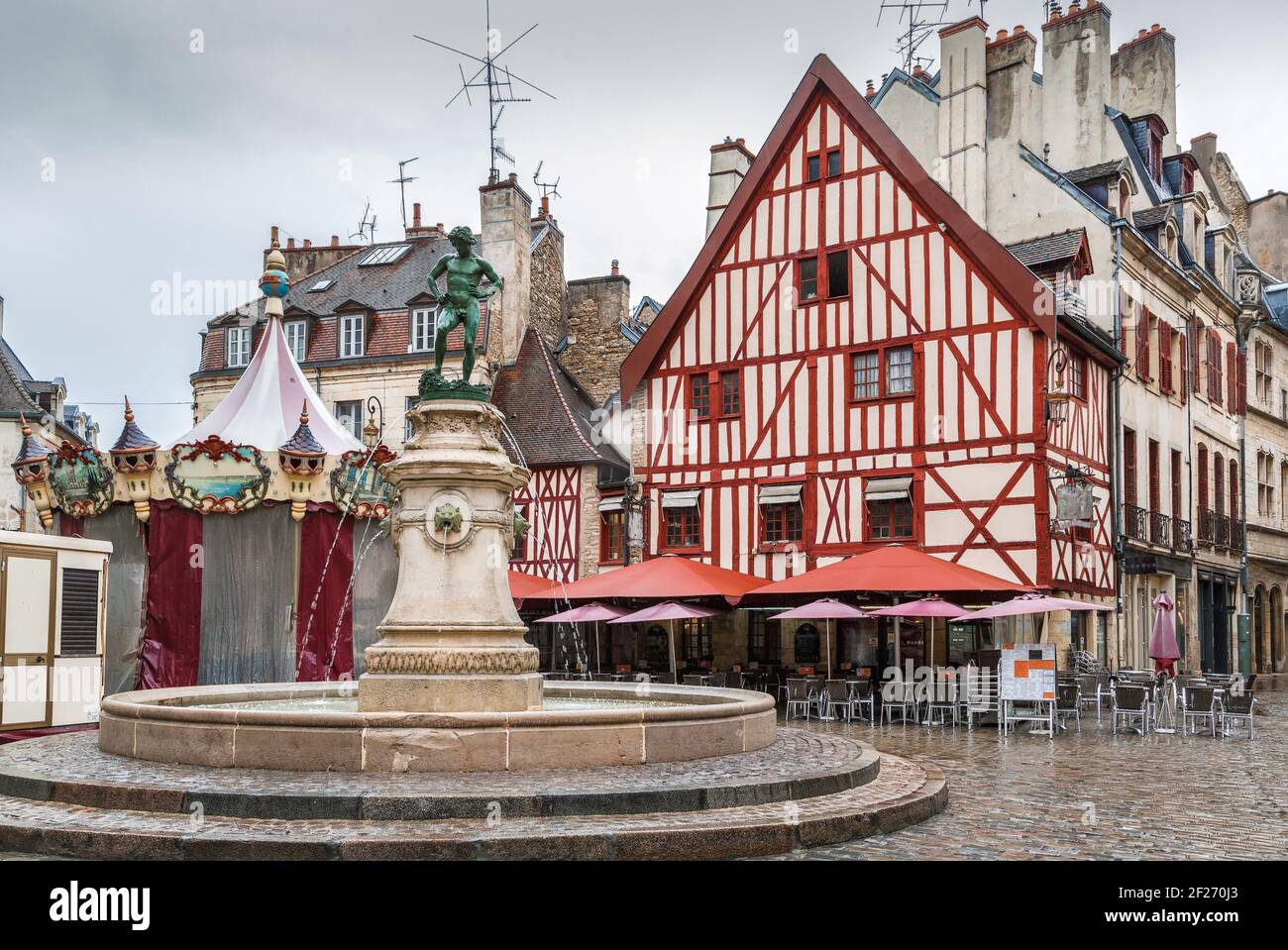Francois Rude square, Dijon, France Stock Photo - Alamy