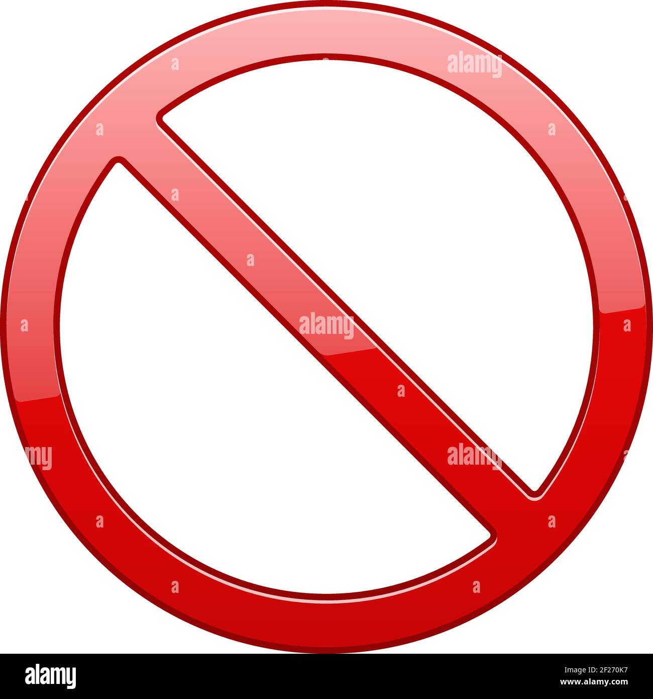 Vector No Sign, No symbol, Not Allowed isolated on white background ...