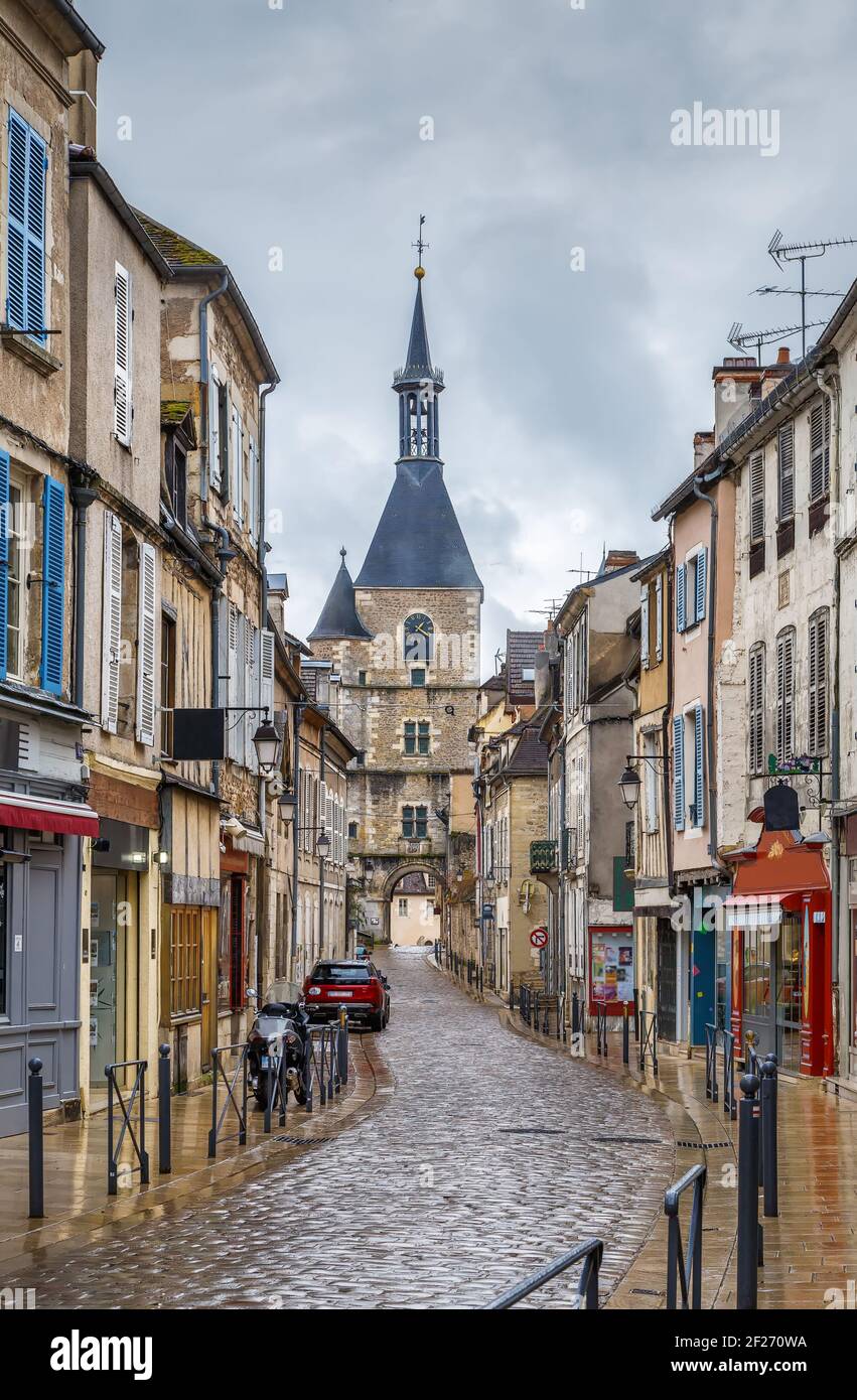 Street in Avallon, France Stock Photo - Alamy
