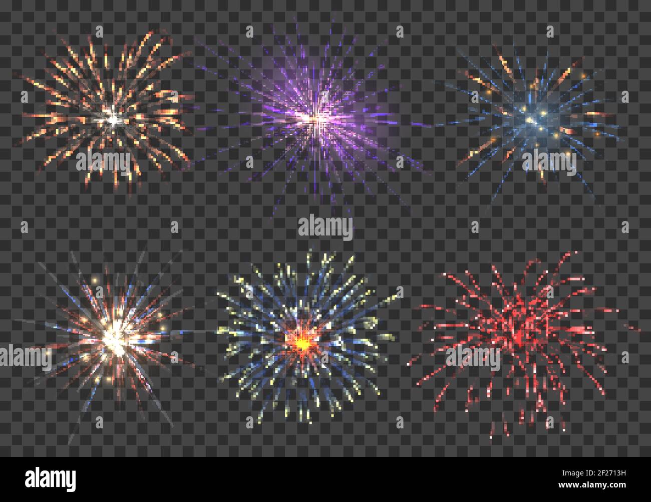 Vector fireworks set. Event, sparkle and star, pyrotechnic and petard illustration Stock Vector ...