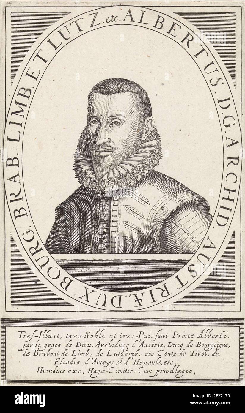 Bust to the left of Albrecht, Archduke of Austria, in an oval setting ...