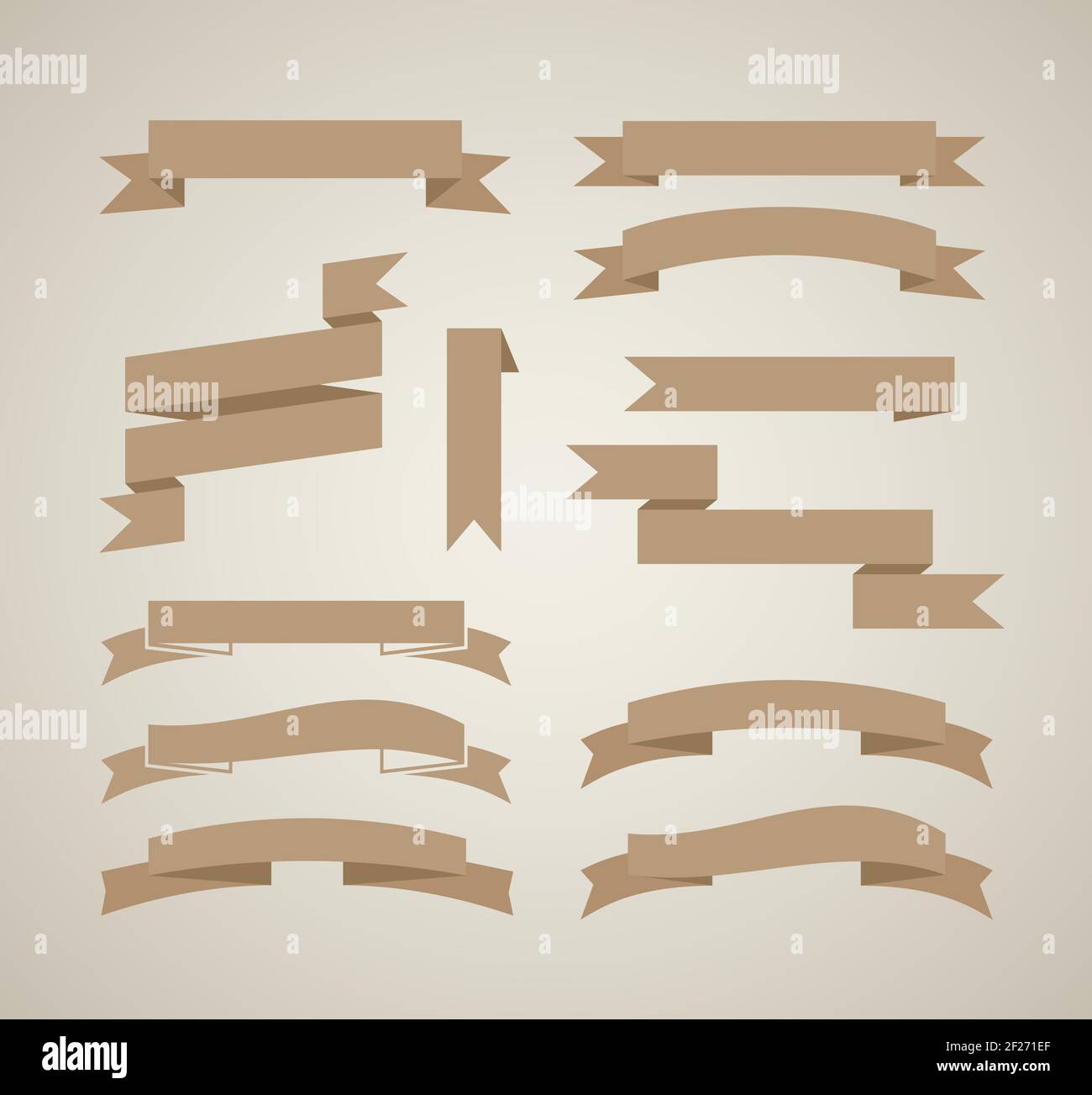 Vintage vector ribbons design template in retro style Stock Vector ...