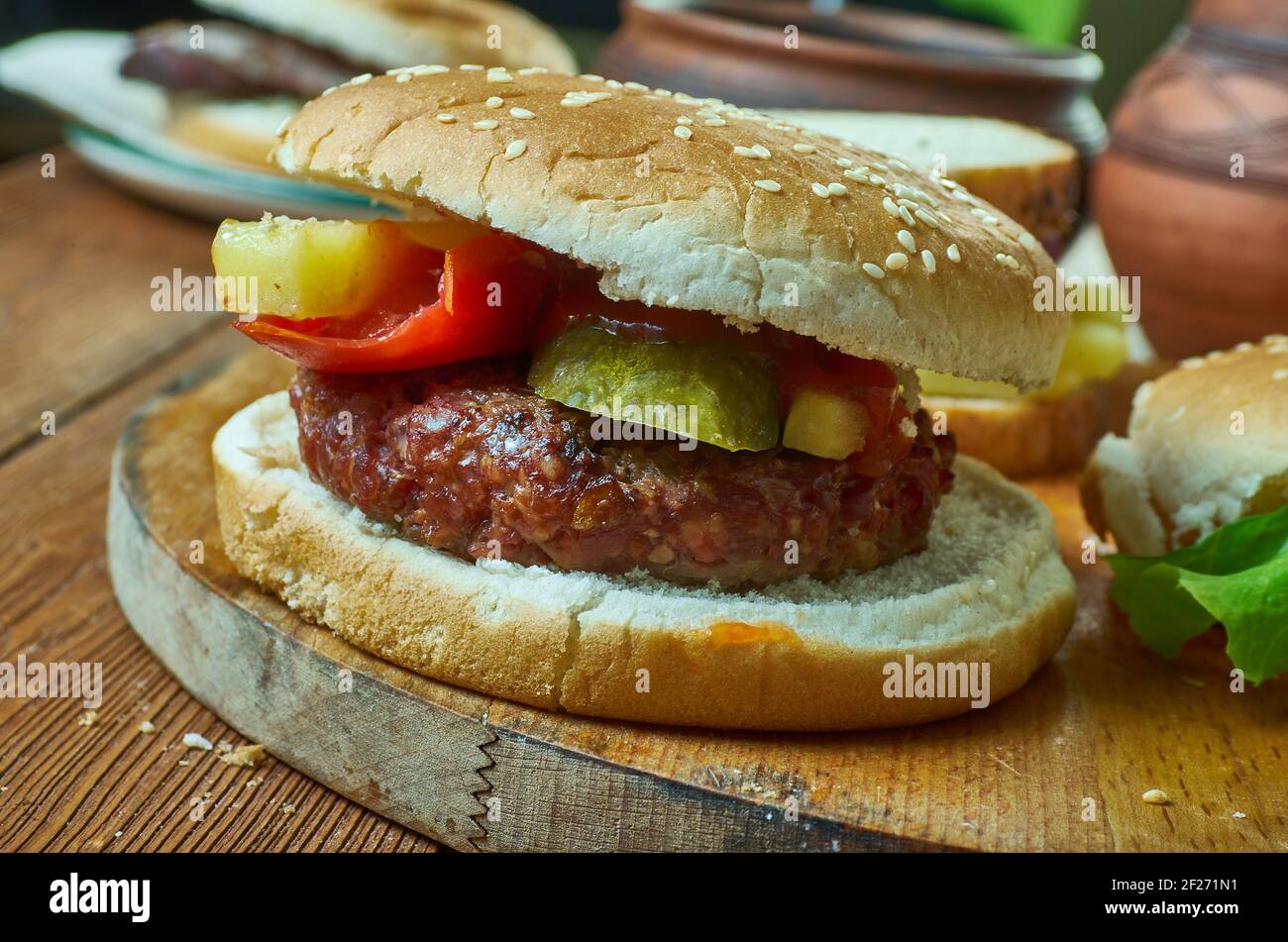 Belgian Bicky Burger Stock Photo - Alamy