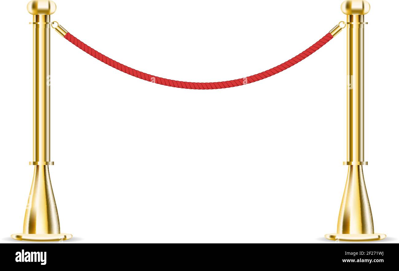 Vip rope barrier Stock Vector Images - Alamy