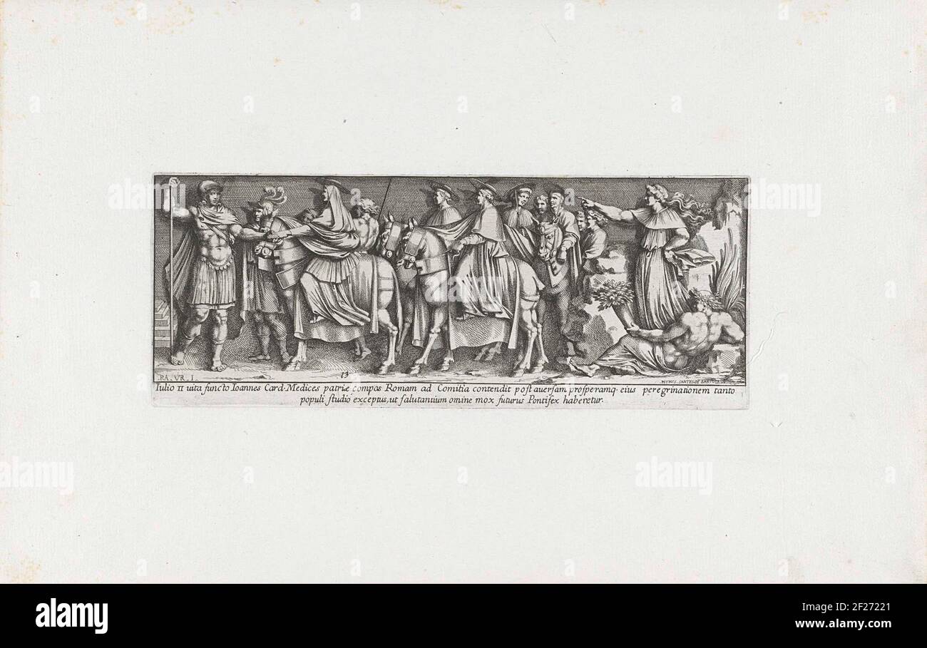 Giovanni de 'Medici gaat naar het conclaaf; July 2 to elect John car ...