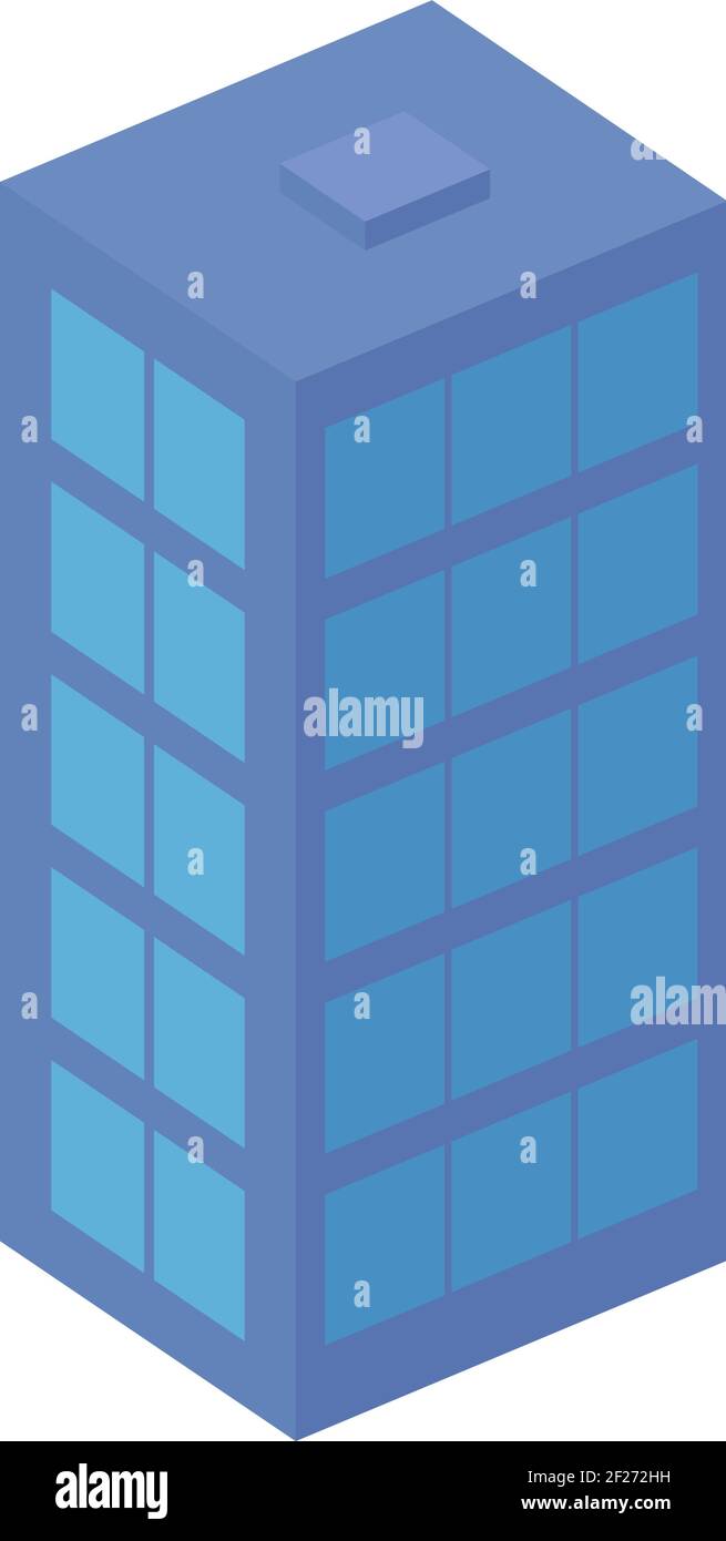 blue building isometric Stock Vector Image & Art - Alamy