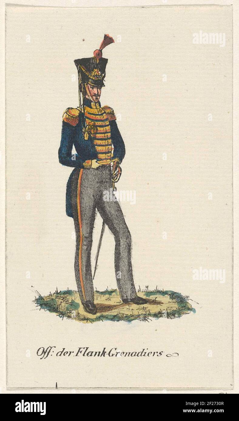 Officier van de flank grenadiers; Off: der Flank Grenadiers; 21 platen ...