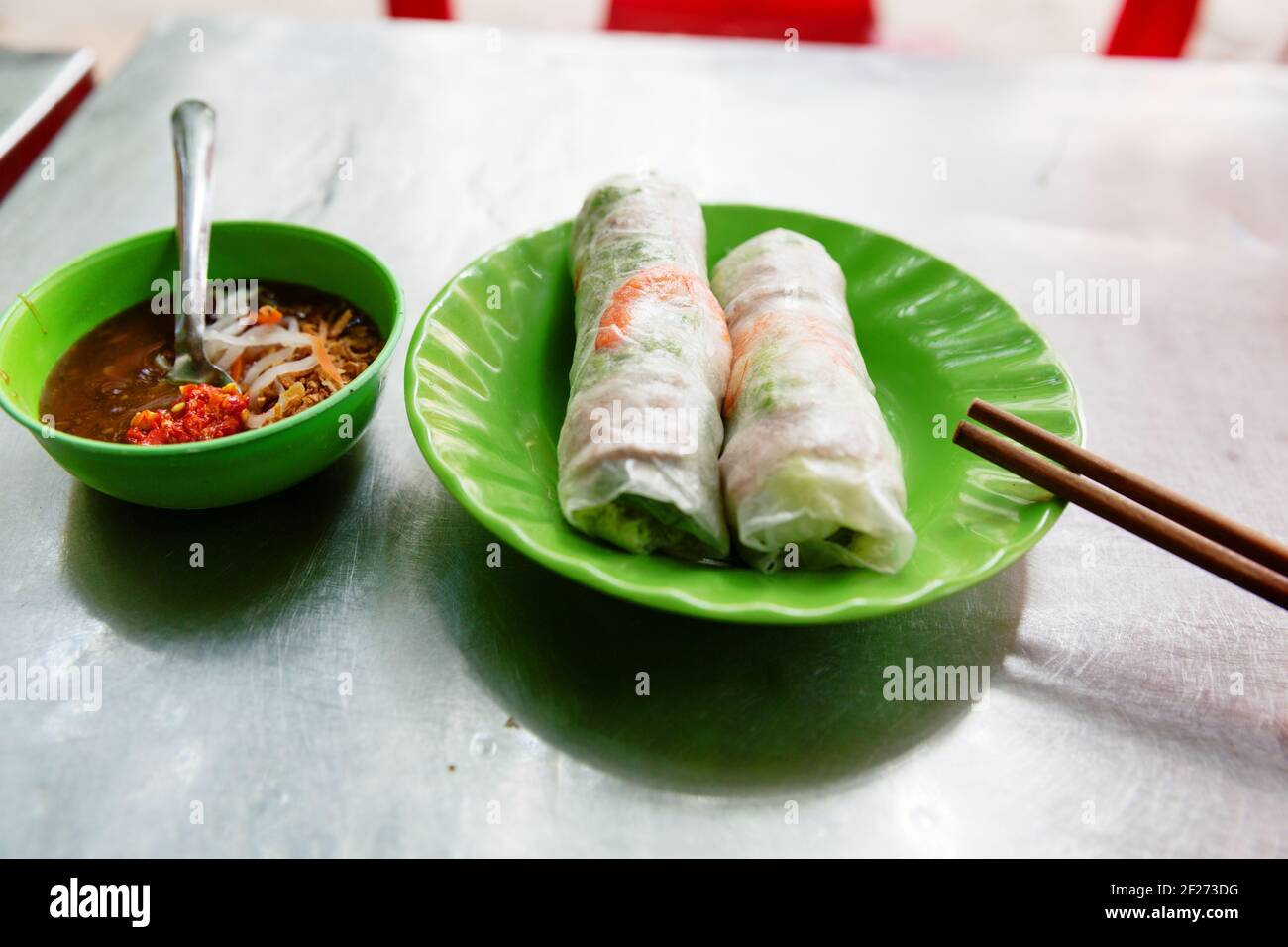 Vietnam, Ho Chi Minh City - Spring Rolls at the 'Lunch Lady's' food ...