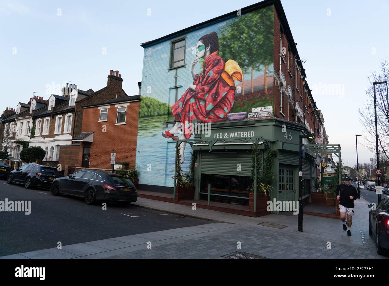 mural painting named 'Shisoka' by Fin Dac at Fed & Watered restaurant ...