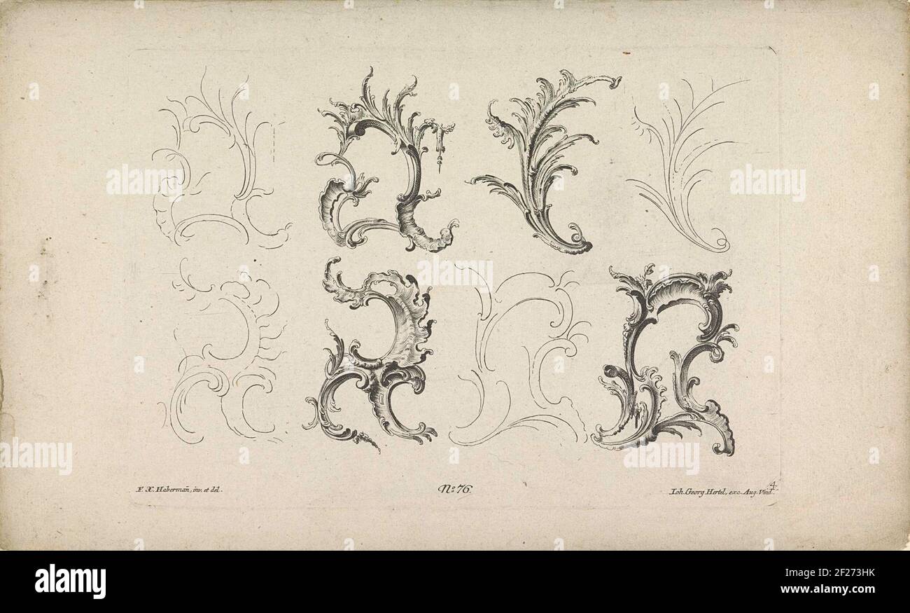 Four rocaille ornaments hi-res stock photography and images - Alamy