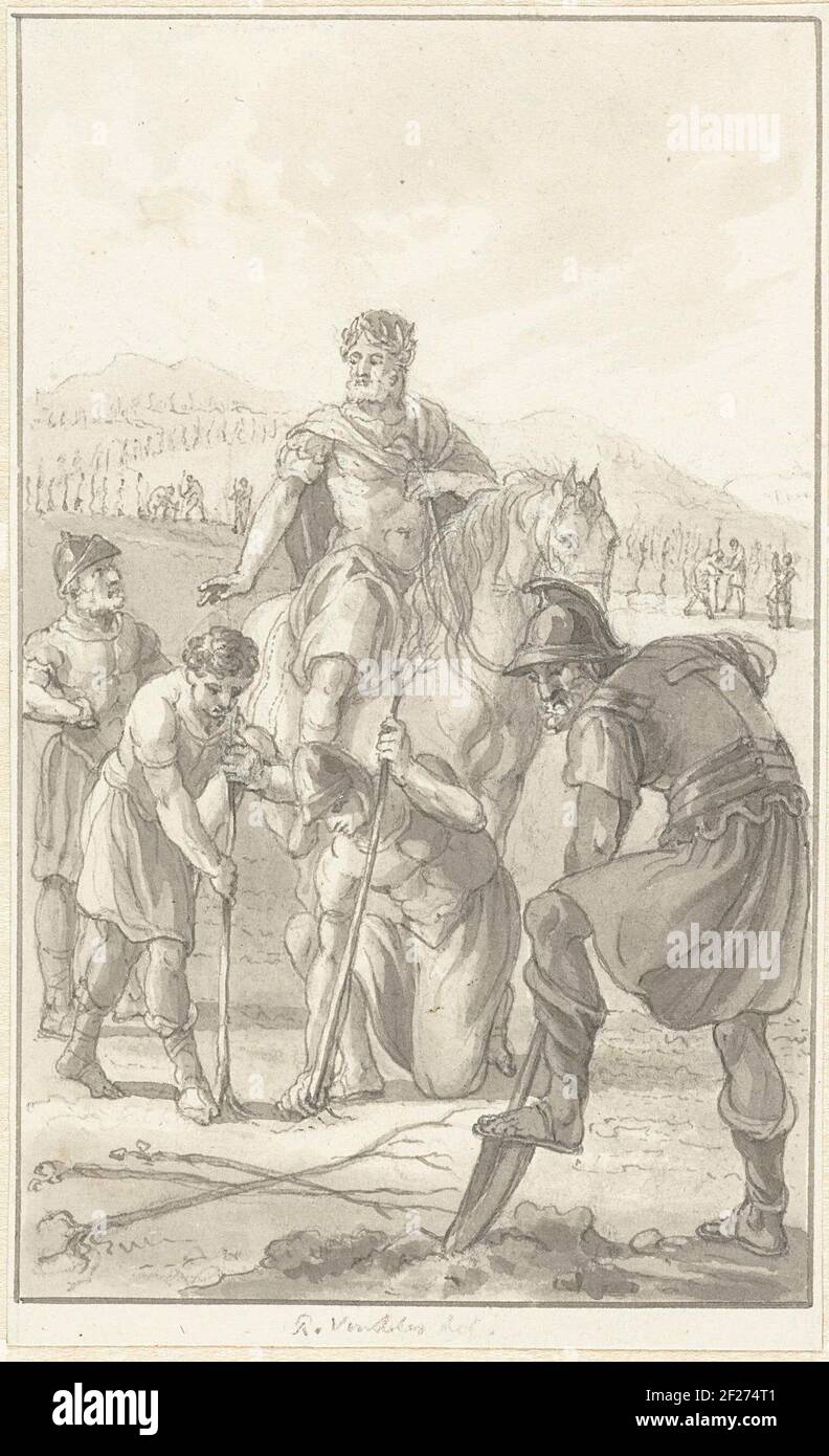 Probus leaves his soldiers plant vineyards Stock Photo - Alamy