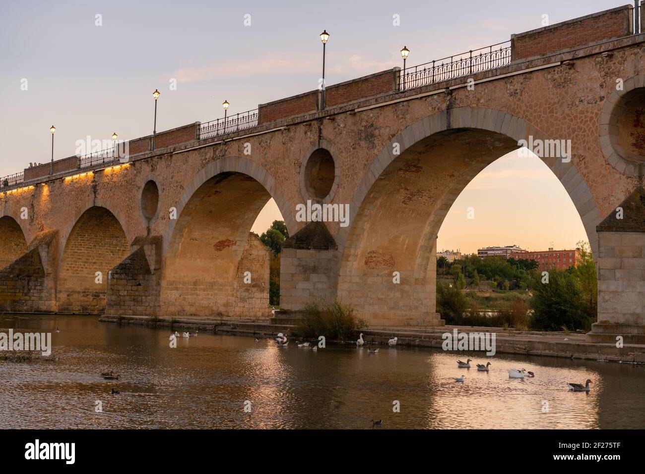 Badajoz palmas bridge sunset hi-res stock photography and images - Alamy