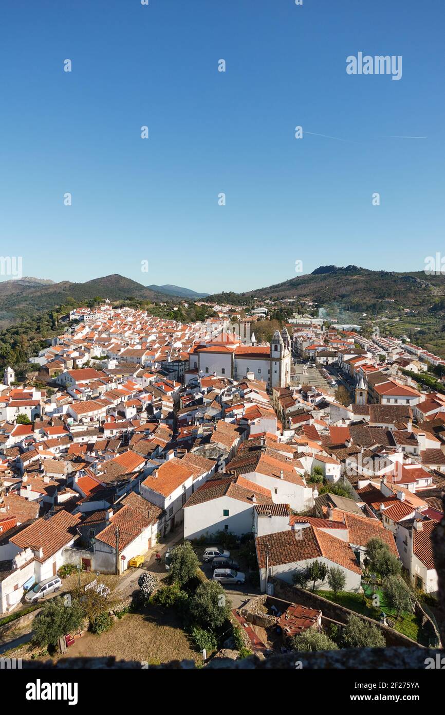 View of Castelo de Vide from the castle, in Portugal Stock Photo - Alamy
