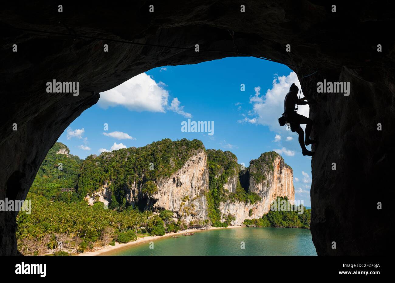 Railay beach climbing hi-res stock photography and images - Alamy
