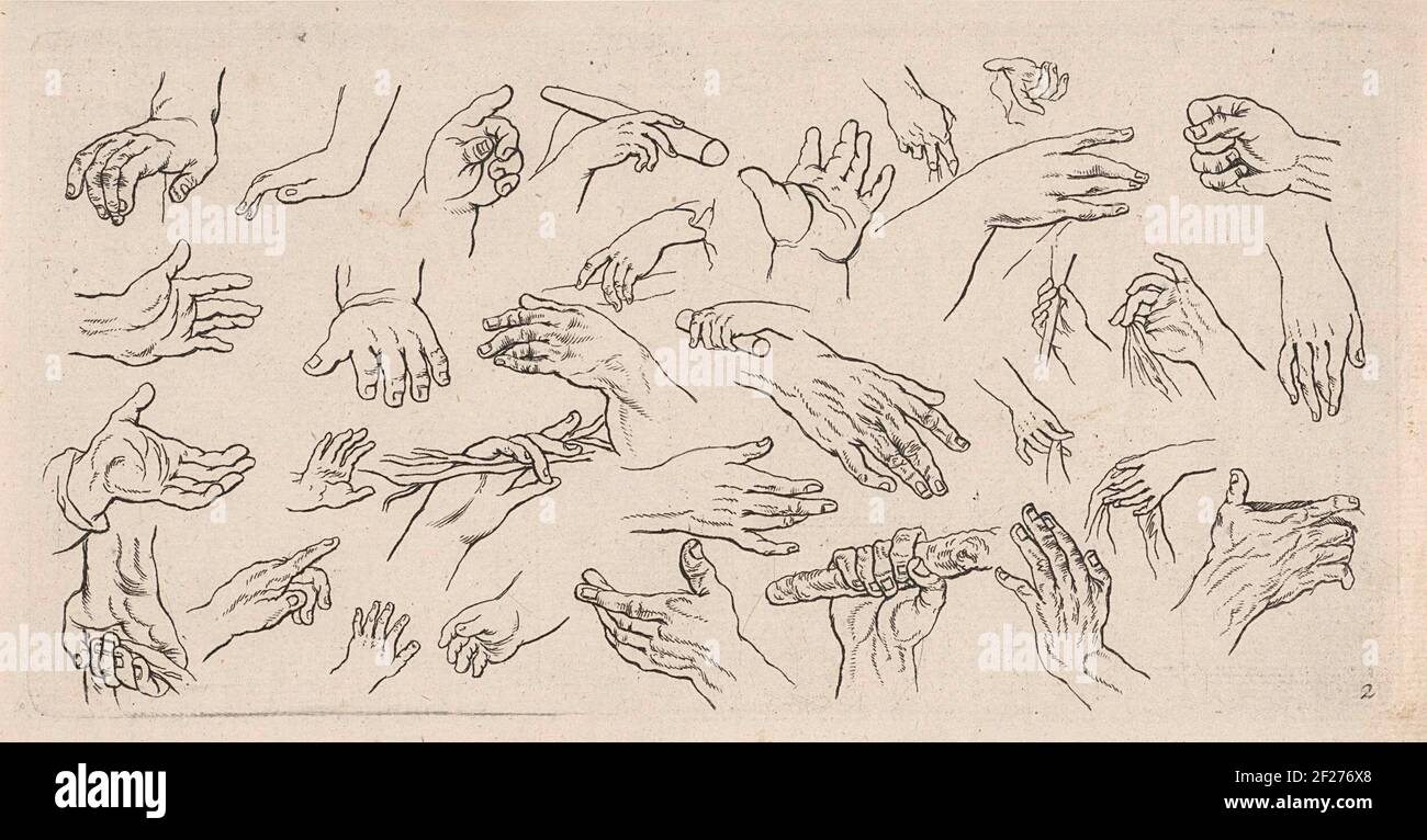 Studies van handen; Studies van menselijke figuren of ...