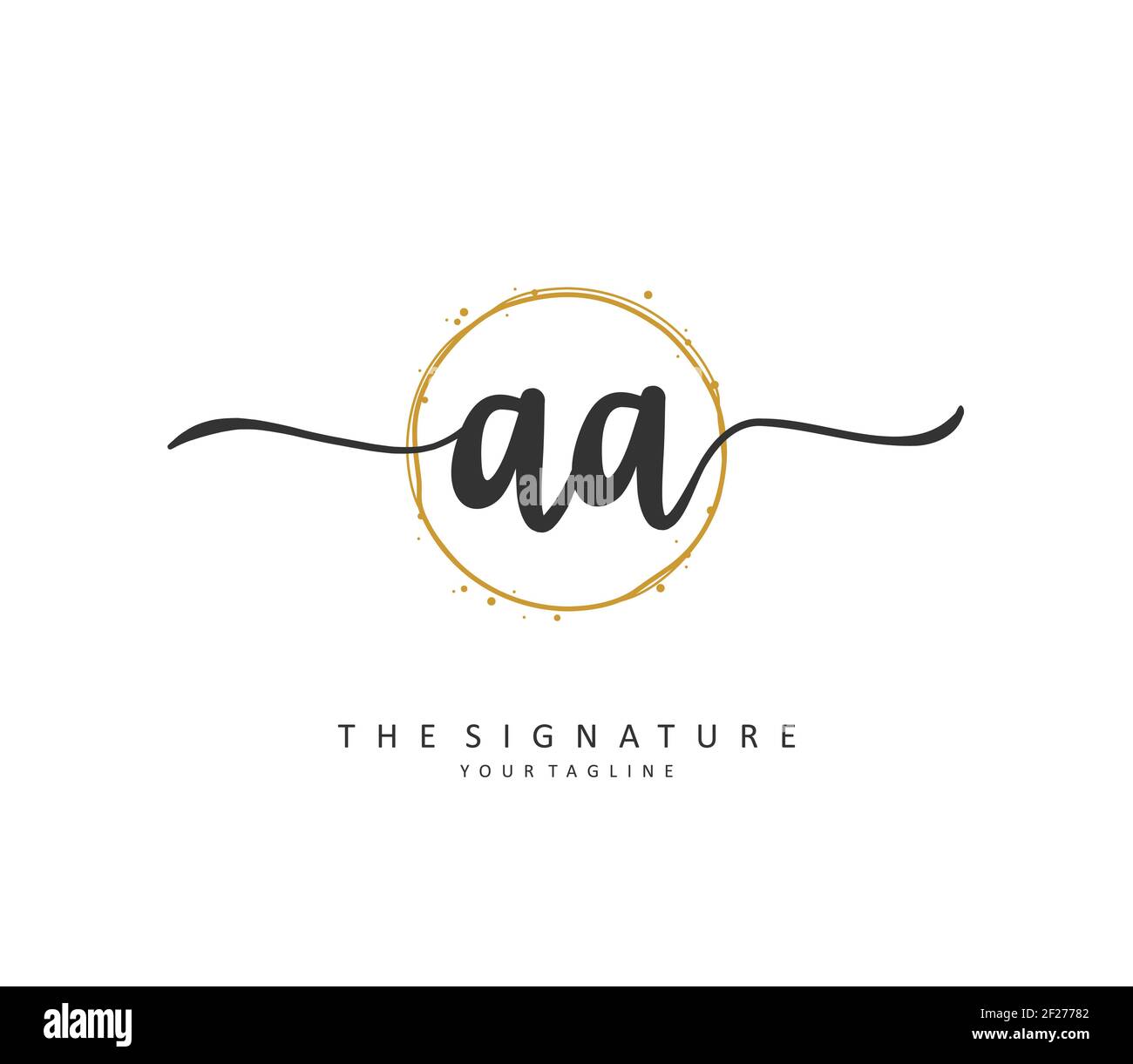 AA Initial letter handwriting and signature logo. A concept handwriting ...