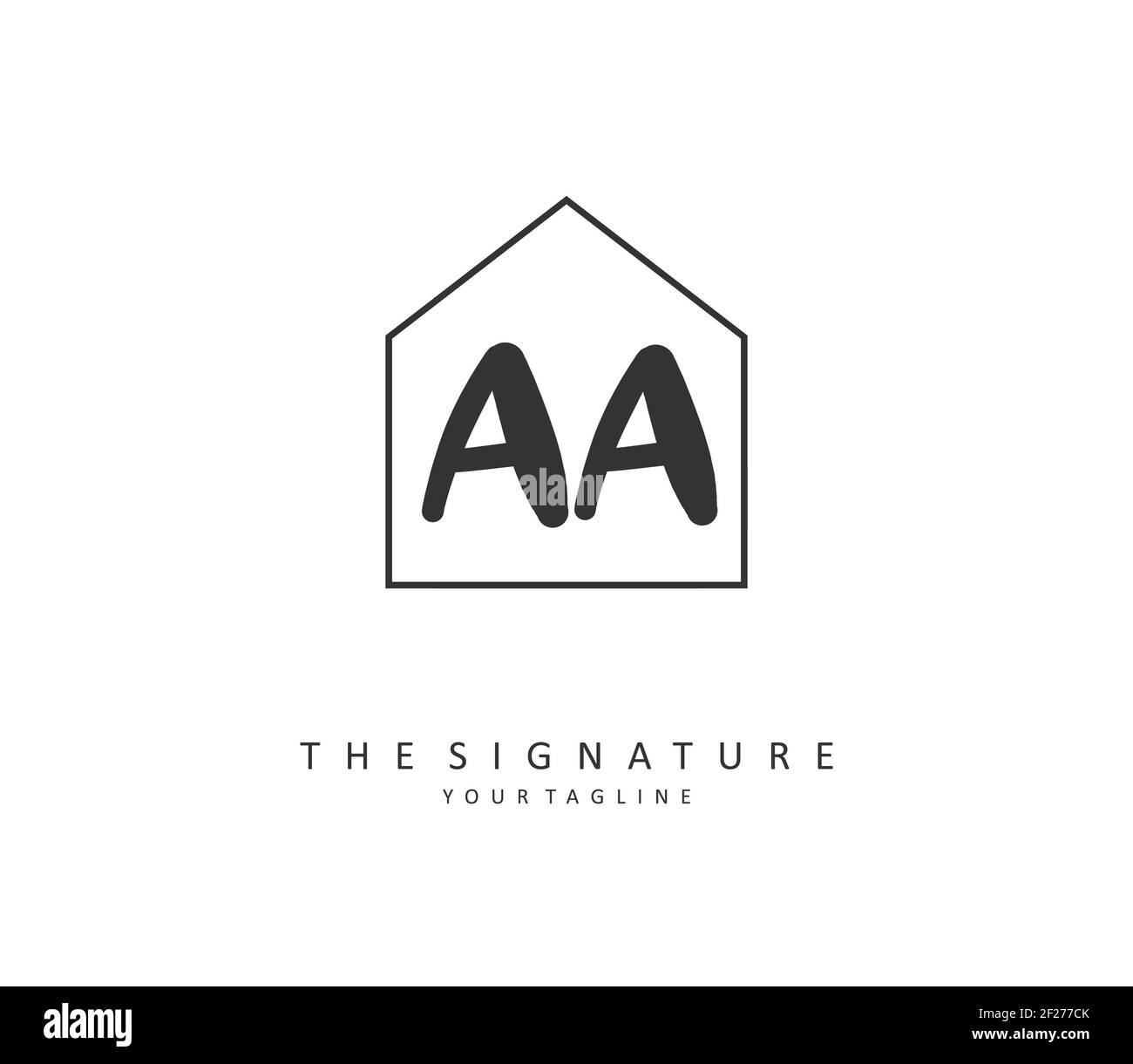 AA Initial letter handwriting and signature logo. A concept handwriting ...