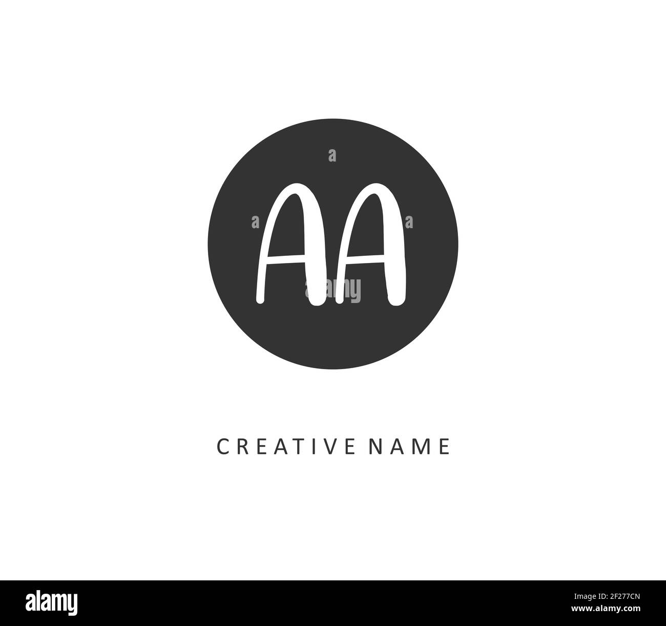 AA Initial letter handwriting and signature logo. A concept handwriting ...