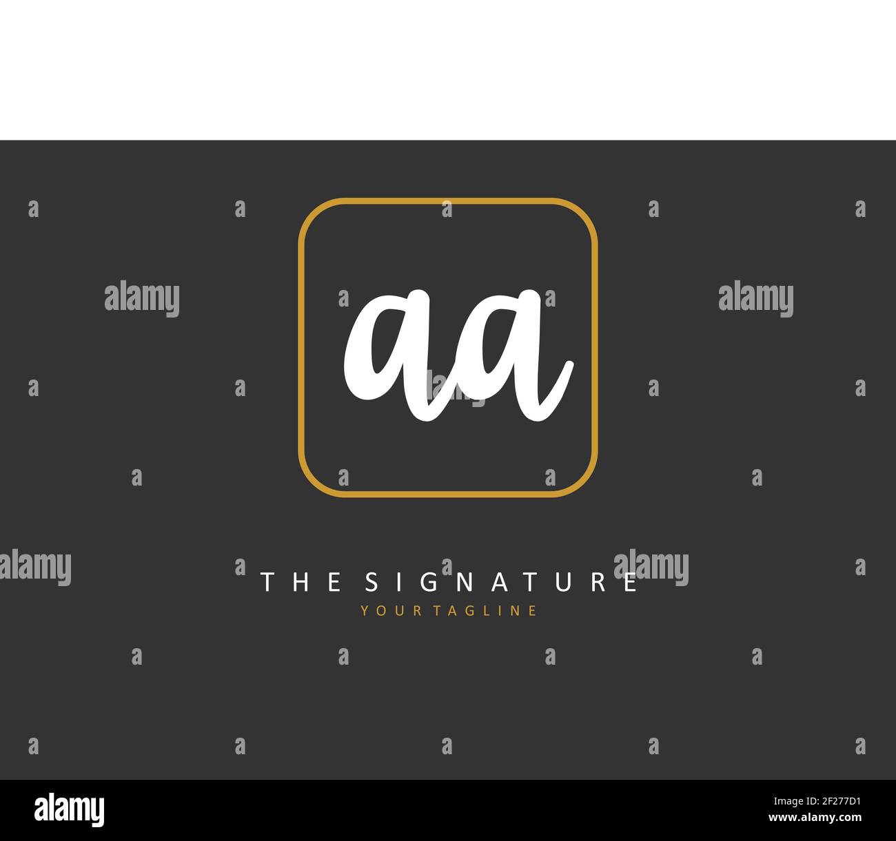 AA Initial letter handwriting and signature logo. A concept handwriting ...