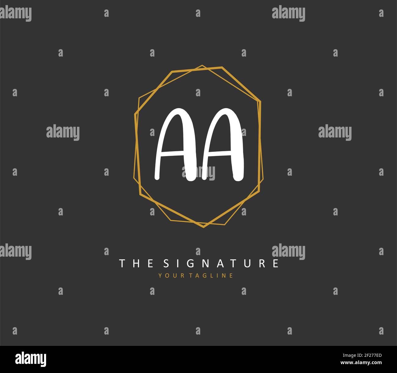 AA Initial letter handwriting and signature logo. A concept handwriting ...