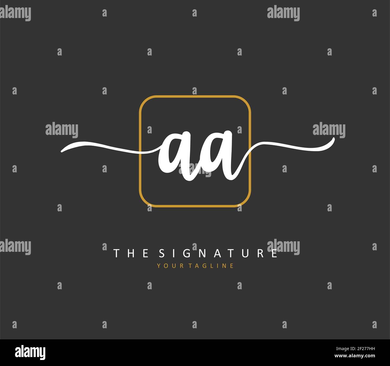 AA Initial letter handwriting and signature logo. A concept handwriting ...