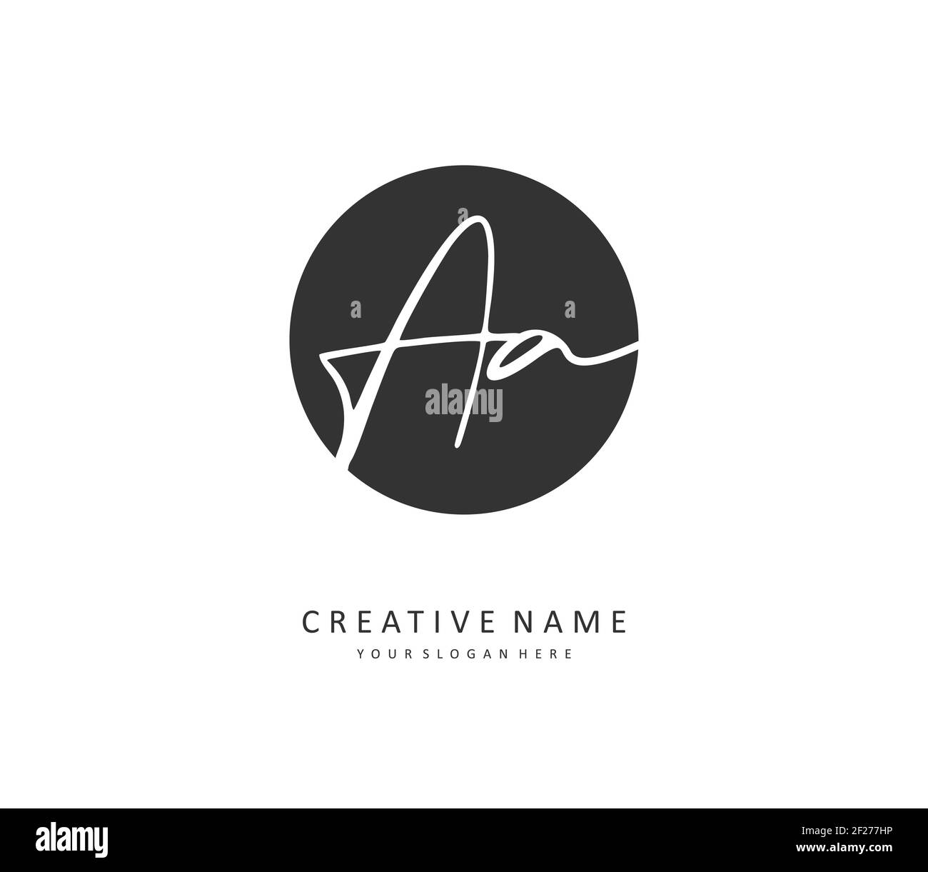 AA Initial letter handwriting and signature logo. A concept handwriting ...