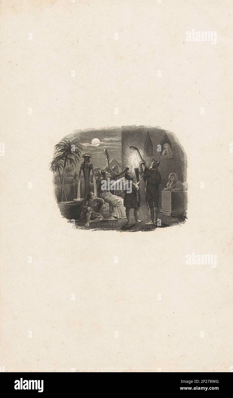 Group of musicians plays at night in front of the window of a woman ...