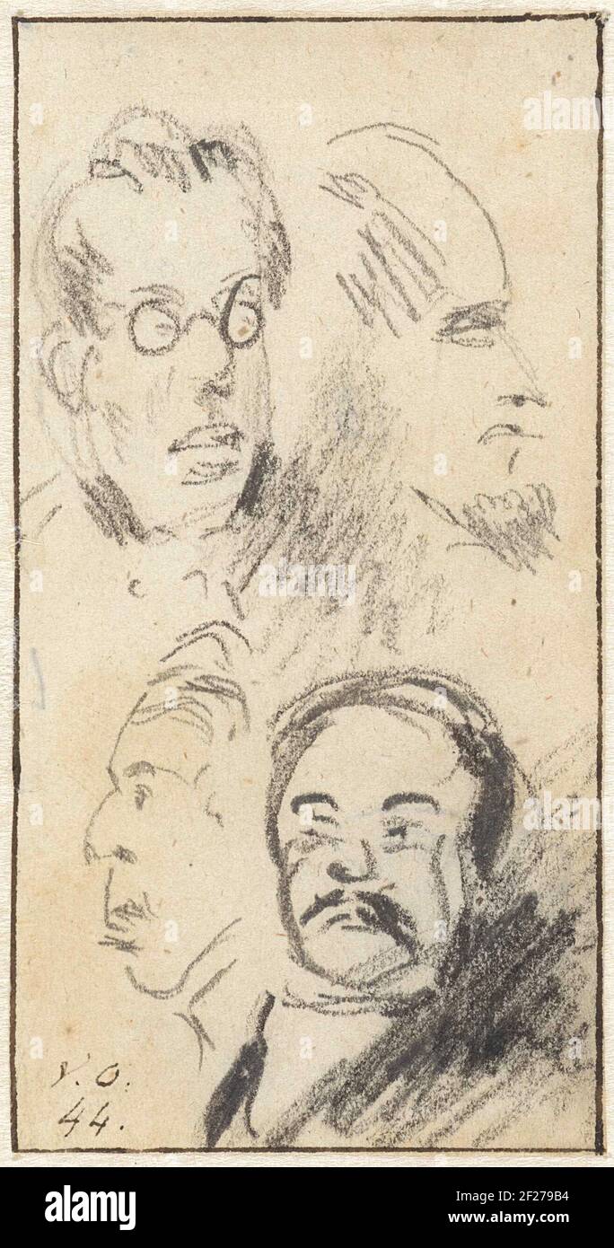 Four mens heads hi-res stock photography and images - Alamy